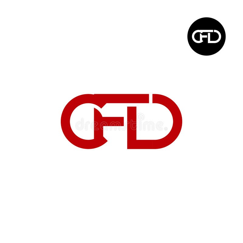 Letter CFD Monogram Logo Design Stock Vector - Illustration of letter ...