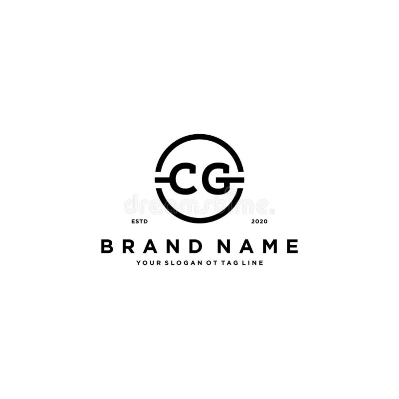 Letter CG Logo Design Vector Stock Vector - Illustration of color ...