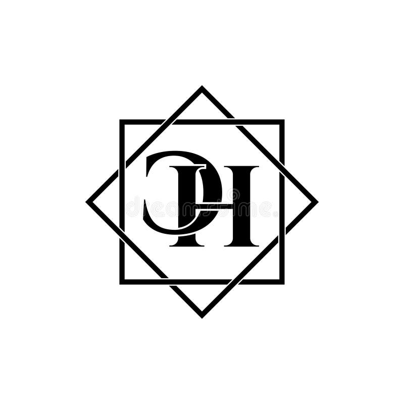 Letter CH Simple Monogram Logo Icon Design. Stock Vector - Illustration ...