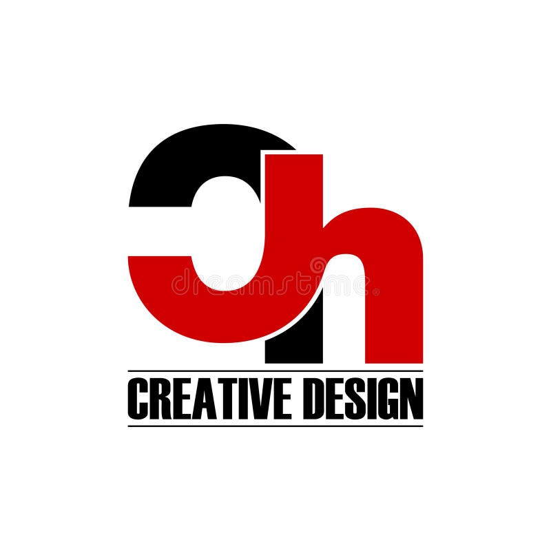 Letter CH Simple Monogram Logo Icon Design. Stock Vector - Illustration ...
