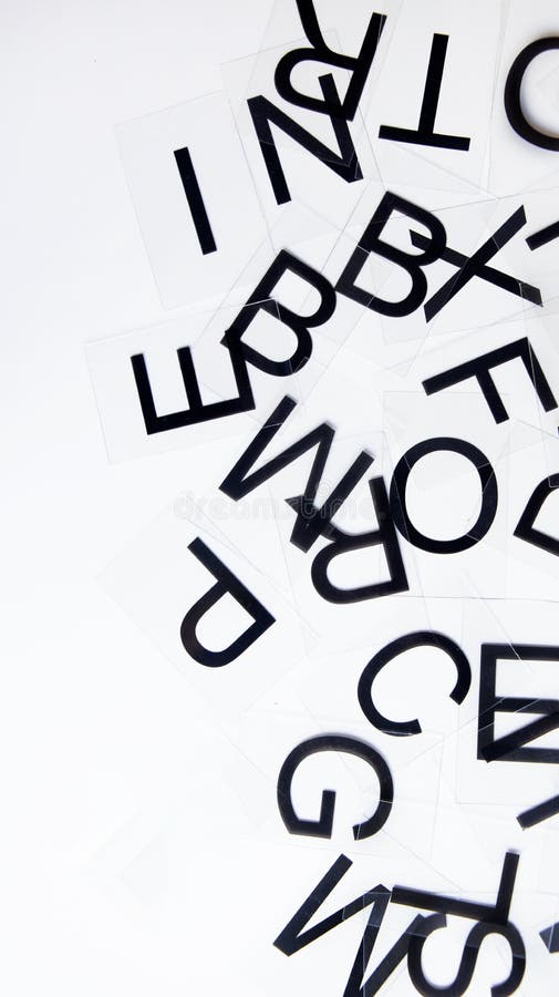 Letter Chaos on White Background Stock Illustration - Illustration of ...