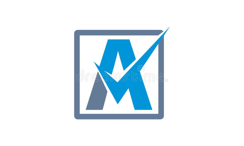 Letter a Check Mark Logo stock vector. Illustration of list - 85259406