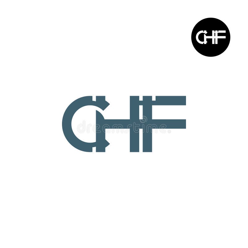 Letter CHF Monogram Logo Design Stock Vector - Illustration of letter ...