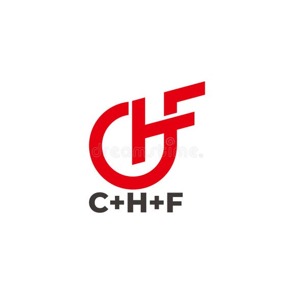 Letter Chf Simple Geometric Loop Line Logo Vector Stock Vector ...