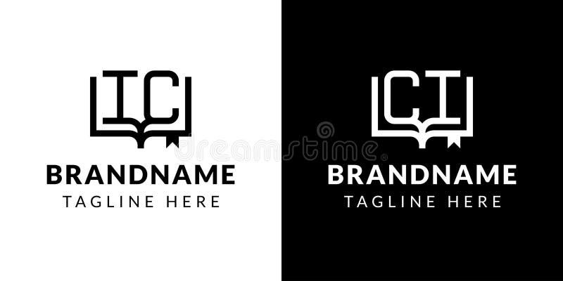 Letter CI and IC Book Logo, Suitable for Business Related To Book with ...