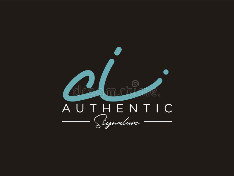 Letter CI Signature Logo Template Vector Stock Vector - Illustration of ...