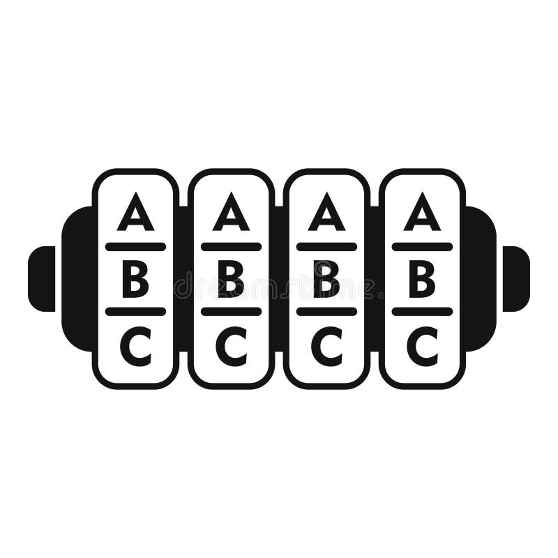 Letter Cipher Icon Simple Vector. Data Encryption Stock Illustration - Illustration of letter ...