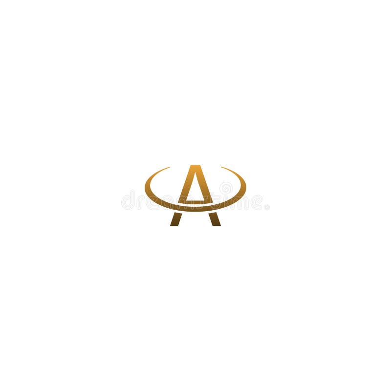 A Letter Circle Logo, Concept Letter a + Icon Circle Illustration Stock ...