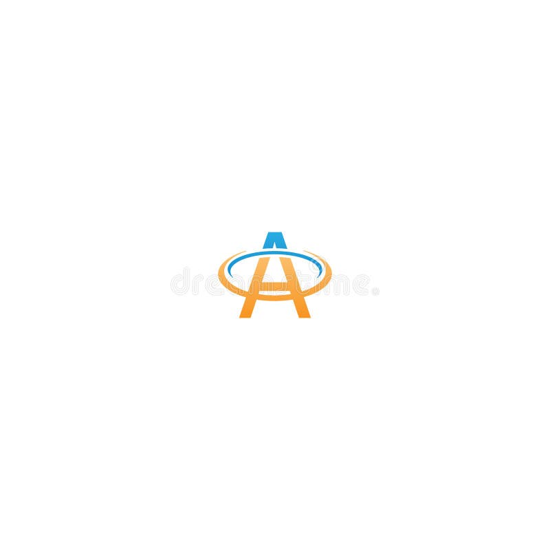 A Letter Circle Logo, Concept Letter a + Icon Circle Illustration Stock ...