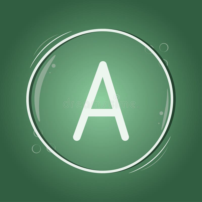 A Letter Circle Logo Design Green Background Flat Vector Smart ...
