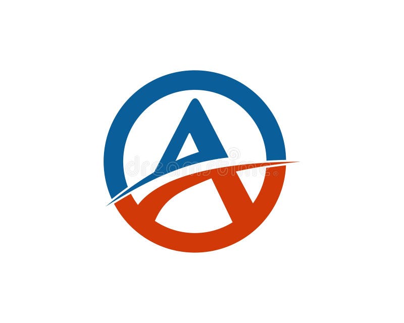Letter a Circle Logo Template Stock Vector - Illustration of sign ...