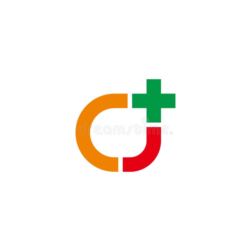 Letter Cj Plus Medical Colorful Process Logo Vector Stock Vector ...