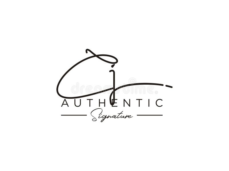 Letter CJ Signature Logo Template Vector Stock Vector - Illustration of ...