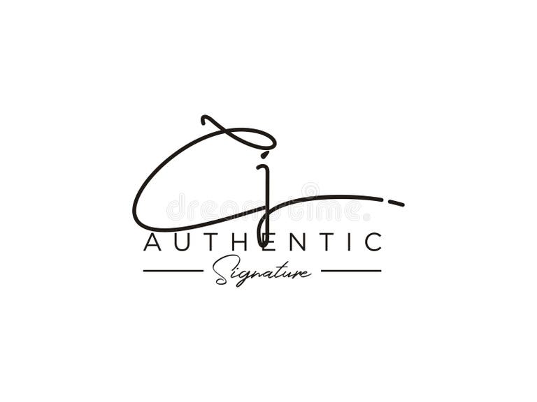 Letter CJ Signature Logo Template Vector Stock Vector - Illustration of ...