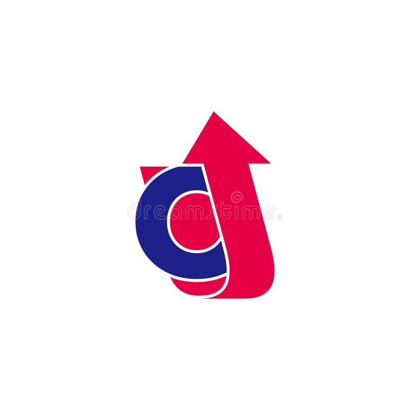 Letter Cj Simple Geometric Arrow Up Symbol Logo Vector Stock Vector ...