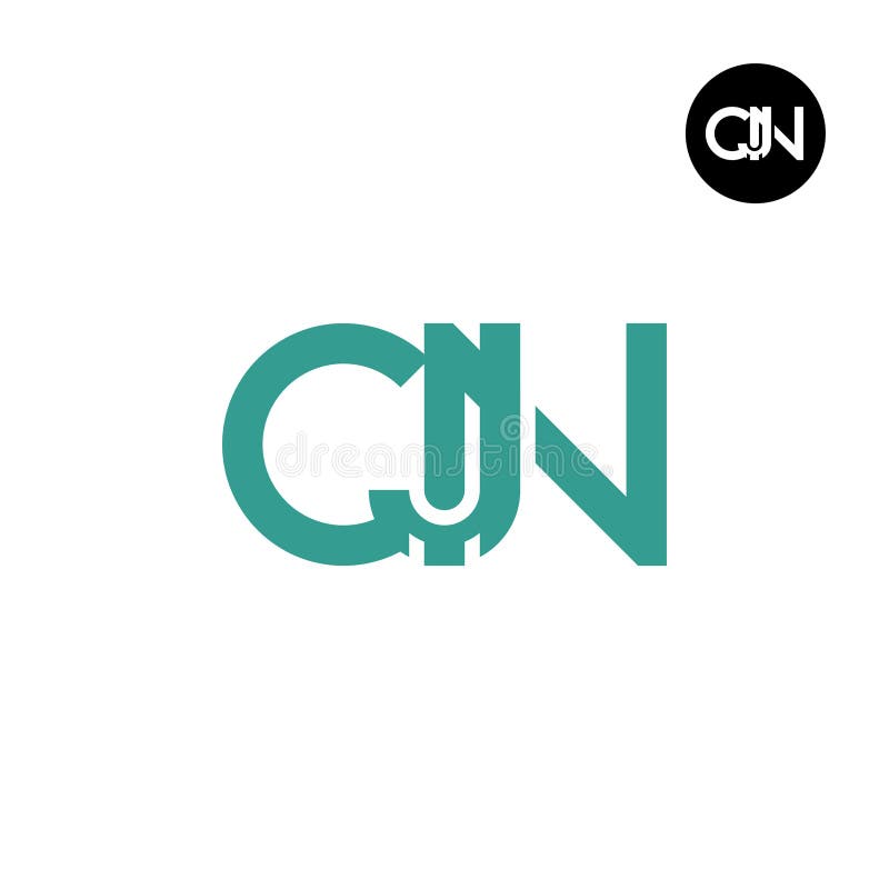 Letter CJN Monogram Logo Design Stock Vector - Illustration of modern ...