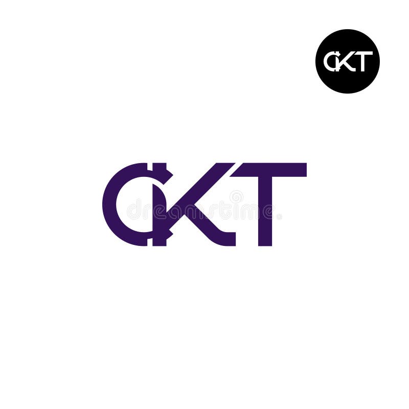 Letter CKT Monogram Logo Design Stock Vector - Illustration of modern ...