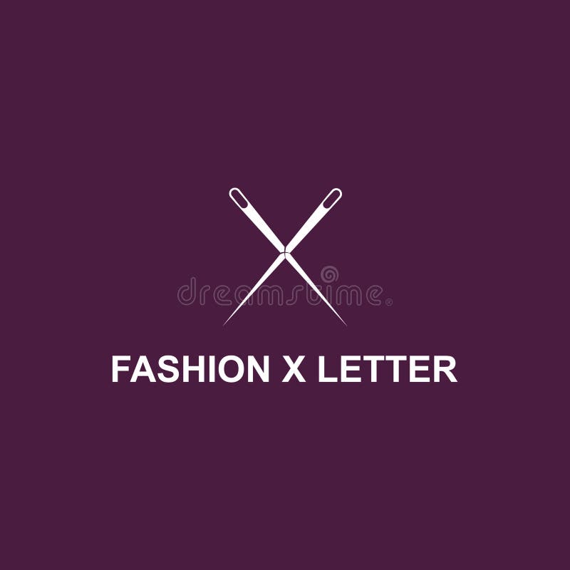 Letter X and Classic Needle Logo Design Stock Vector - Illustration of ...