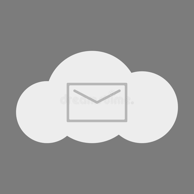 Letter on Cloud Vector. Message Cloud Service Vector Icon. Message in ...