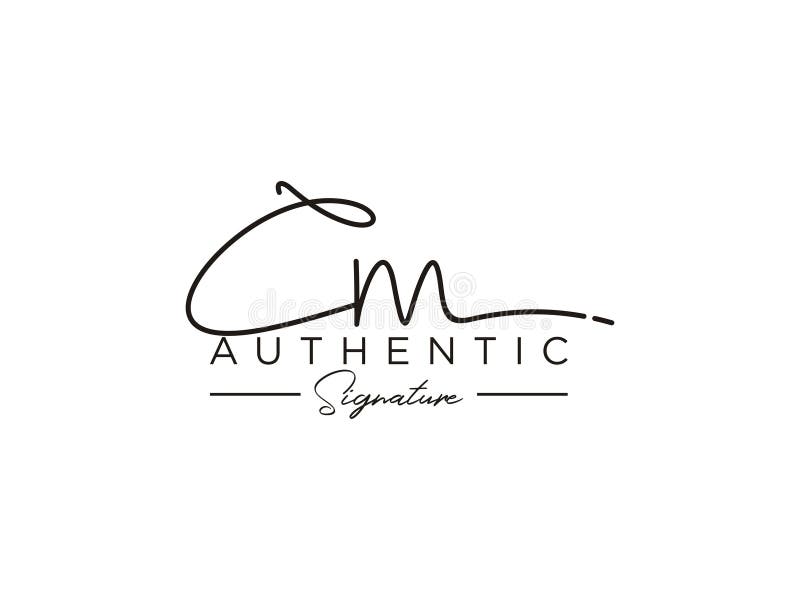 Letter CM Signature Logo Template Vector Stock Vector - Illustration of ...