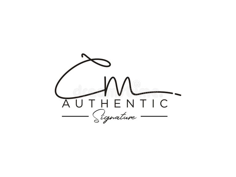 Letter Cm Signature Stock Illustrations – 275 Letter Cm Signature Stock ...