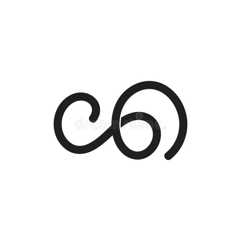 Letter Co Loop Circle Ribbon Logo Vector Stock Vector - Illustration of ...
