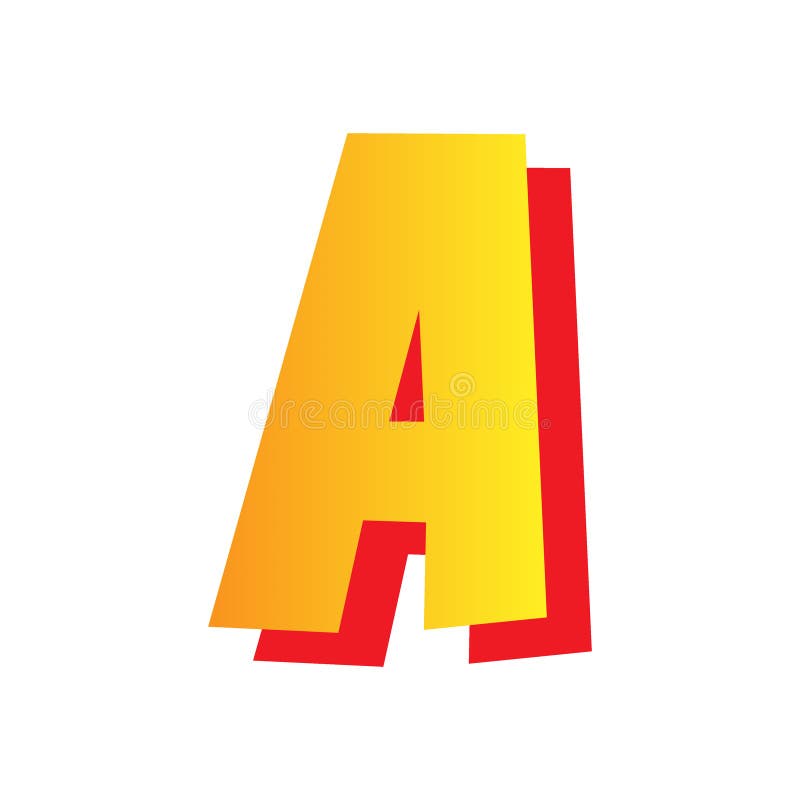 Letter a, Comic Style Typeface with Transparent Background Stock ...