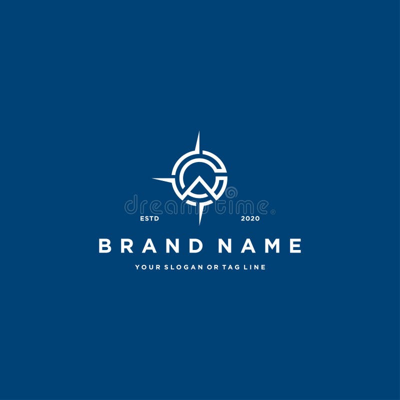 Letter a Compass Logo Design Vector Stock Vector - Illustration of ...