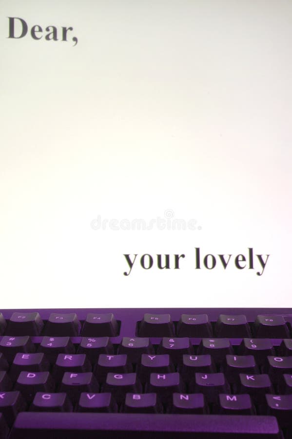 Letter on computer stock photo. Image of clear, keyboard - 12854532