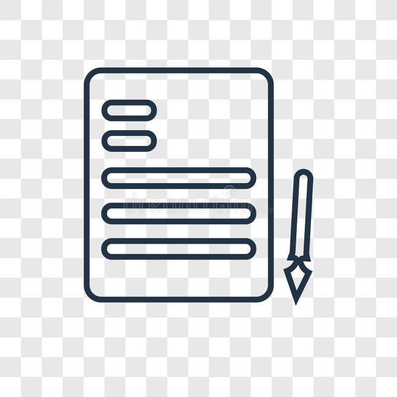 Letter Concept Vector Linear Icon Isolated on Transparent Background ...