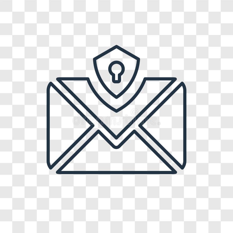 Letter Concept Vector Linear Icon Isolated on Transparent Background ...