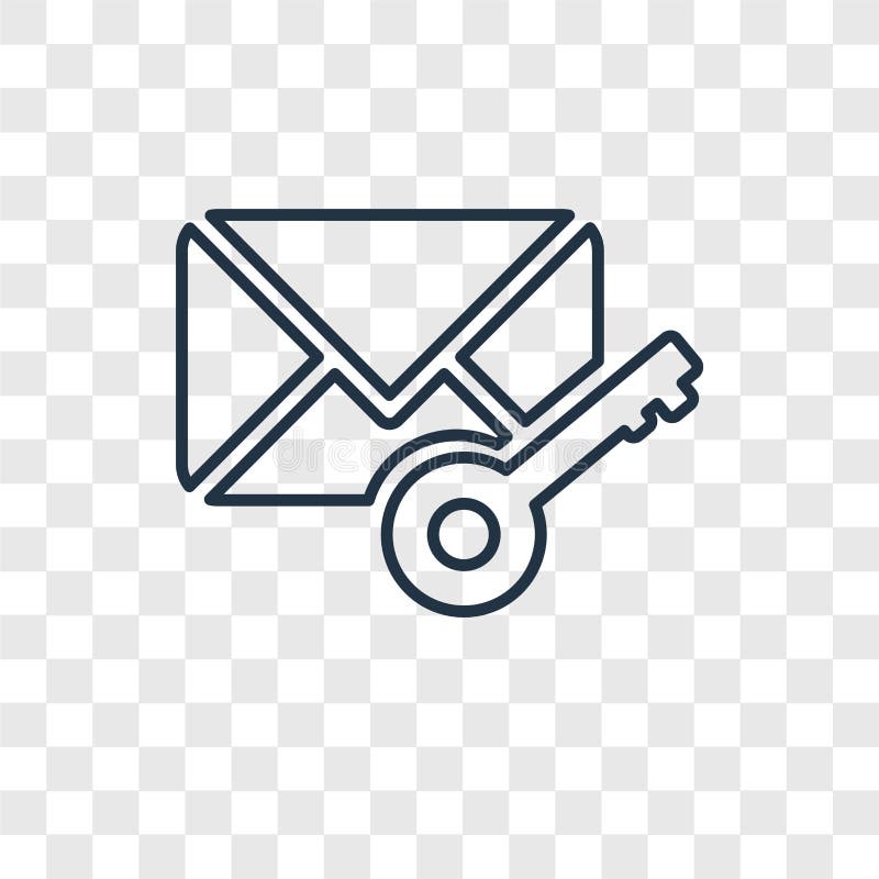 Letter Concept Vector Linear Icon Isolated on Transparent Background ...