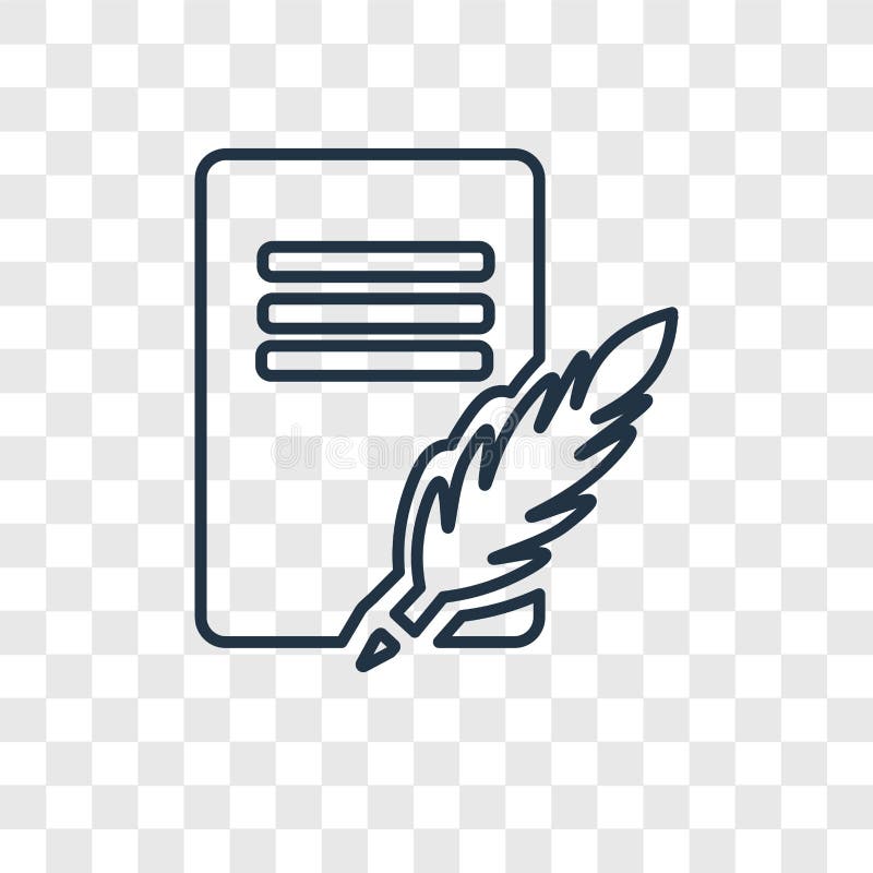 Letter Concept Vector Linear Icon Isolated on Transparent Background ...