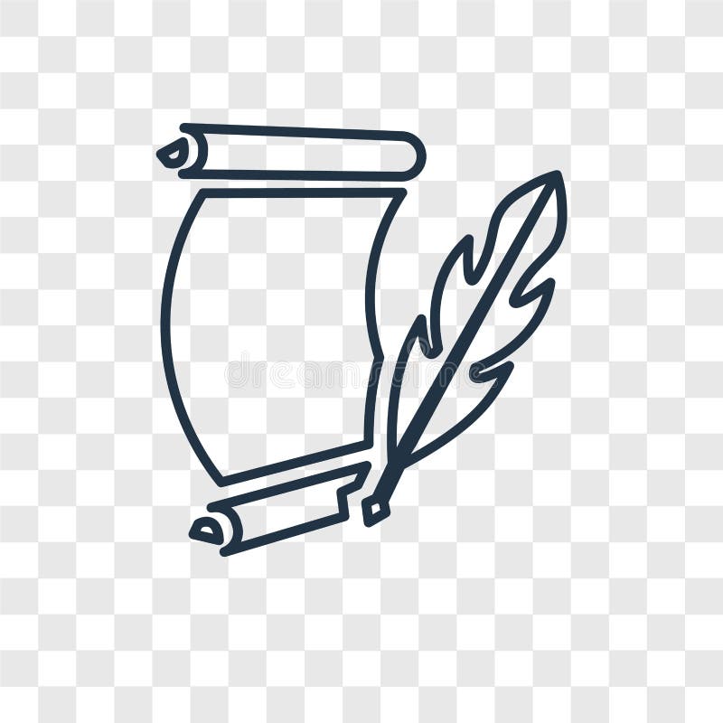 Letter Concept Vector Linear Icon Isolated on Transparent Background ...