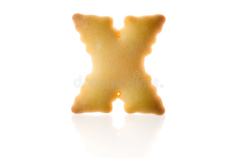 Letter X Cookie Biscuit English Capital Font Isolated Stock Photo ...