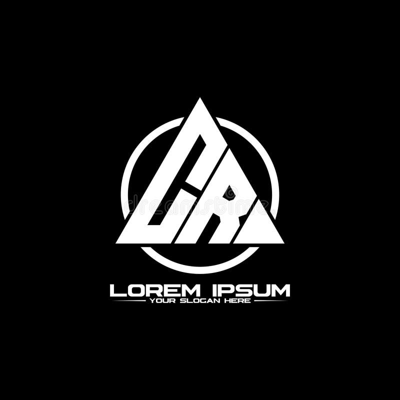 Letter CR Triangle Logo Design Vector Stock Vector - Illustration of ...