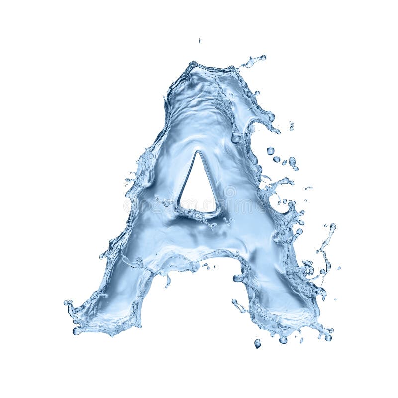 Letter S Created with Splashing Water Effect Stock Photo - Illustration ...