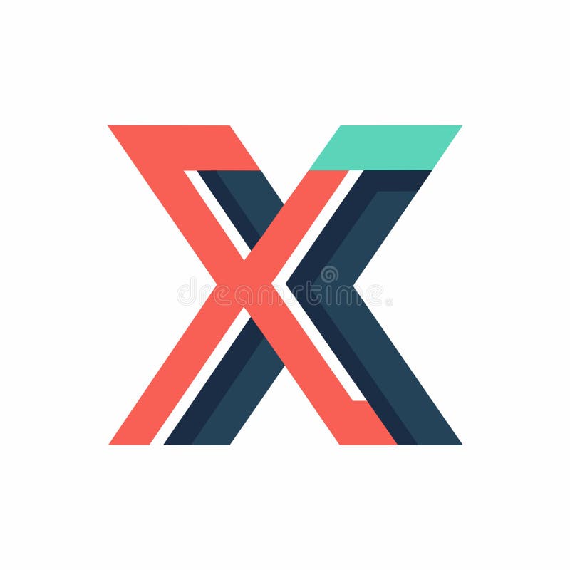 The Letter X is Creatively Constructed Using Vibrant and Colorful Lines ...