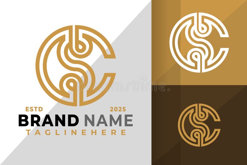 Letter Cs or Sc Logo Icon Vector Design Illustration Stock Illustration ...