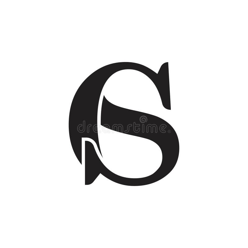 Letter Cs Simple Linked Font Logo Vector Stock Vector - Illustration of ...