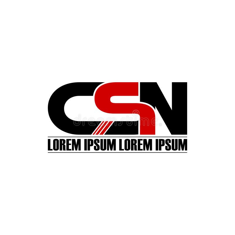 Letter CSN Simple Monogram Logo Icon Design. Stock Vector ...
