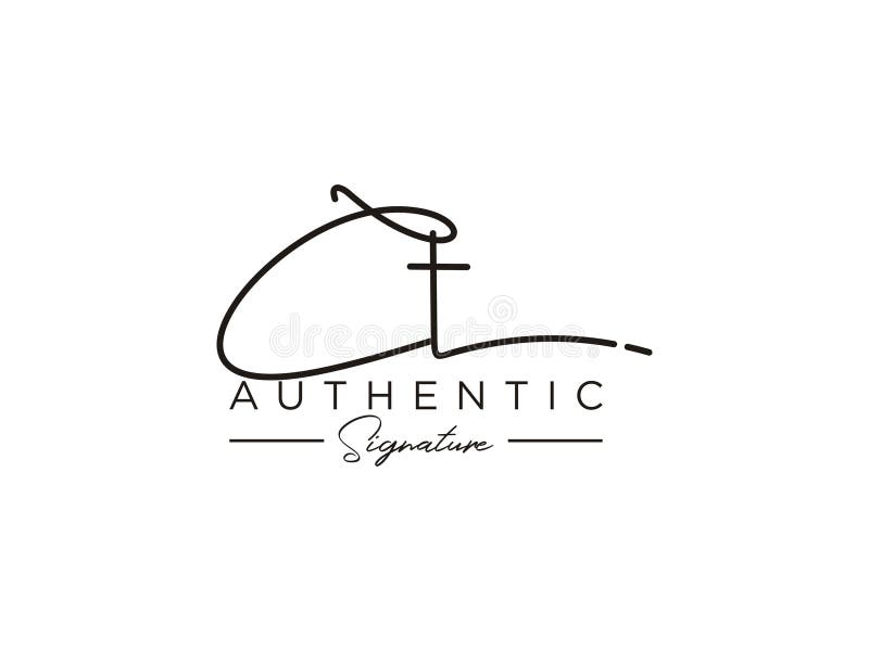 Letter CT Signature Logo Template Vector Stock Vector - Illustration of ...