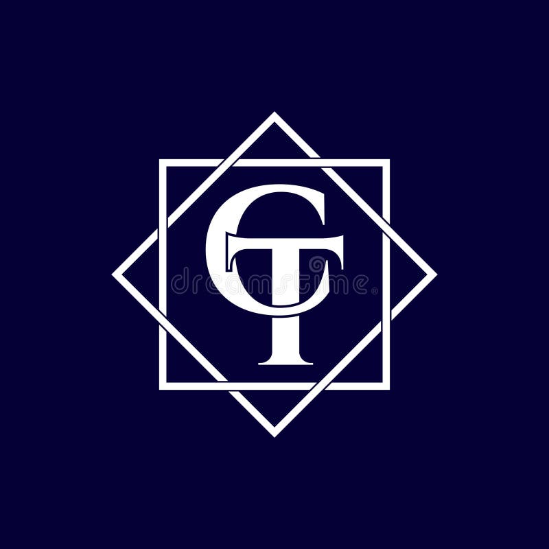 Letter CT Simple Monogram Logo Icon Design. Stock Vector - Illustration ...