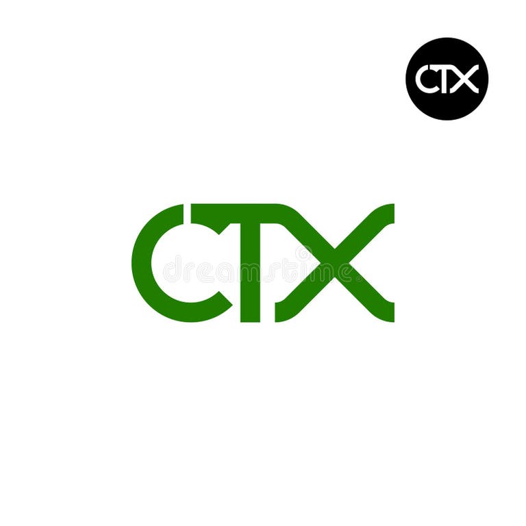 Letter CTX Monogram Logo Design Stock Vector - Illustration of names ...