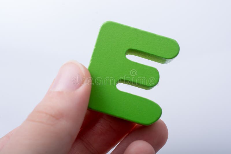 Letter Cube E of Made of Wood Stock Photo - Image of lettering, game ...