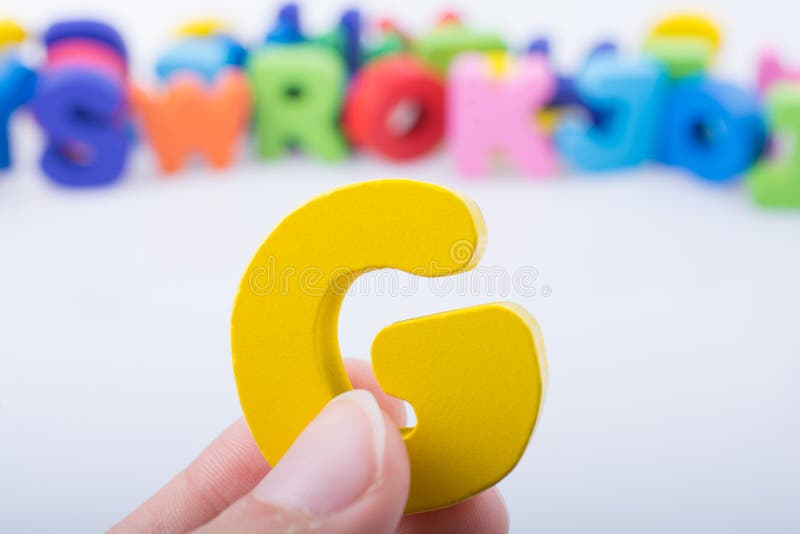 Letter Cube G of Made of Wood Stock Image - Image of childhood, message ...