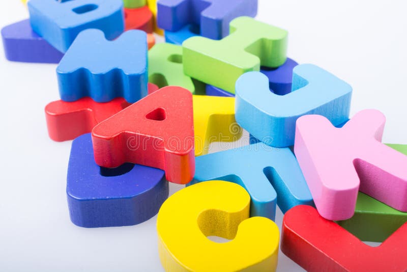 Letter Cubes of Made of Wood Stock Photo - Image of child, creative ...