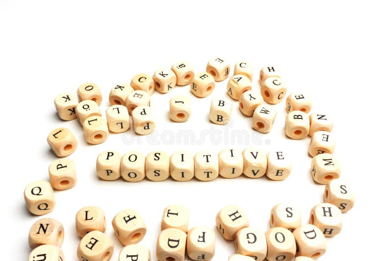 Text Message Isolated on White Background Building a Message: Positive ...