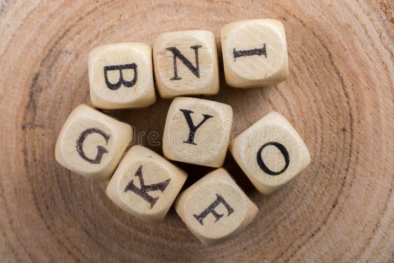 Letter Cubes of Made of Wood Stock Image - Image of article, alphabet ...
