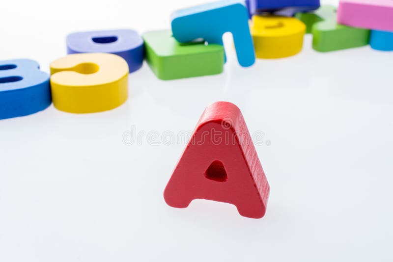 Letter a and Cubes of Made of Wood Stock Photo - Image of font, message ...
